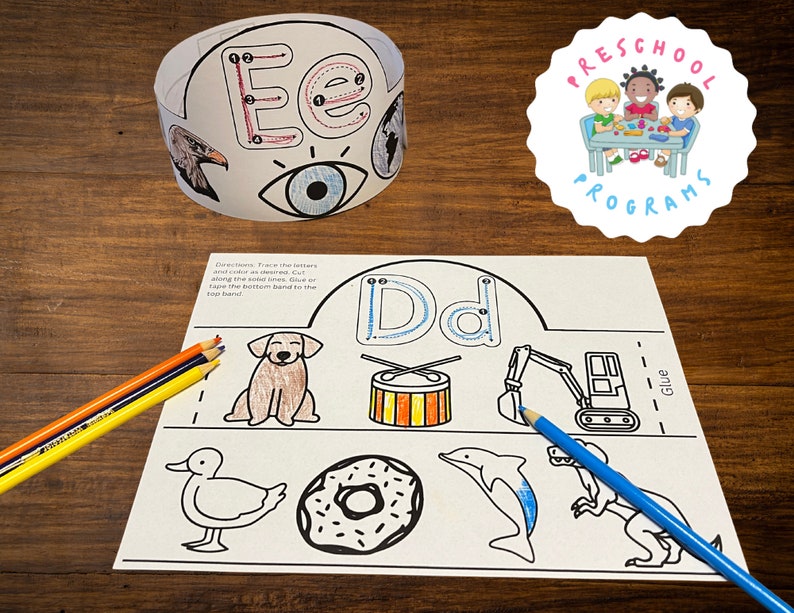 Full Alphabet Printable Crown Hats Craft, Preschool Kindergarten ...