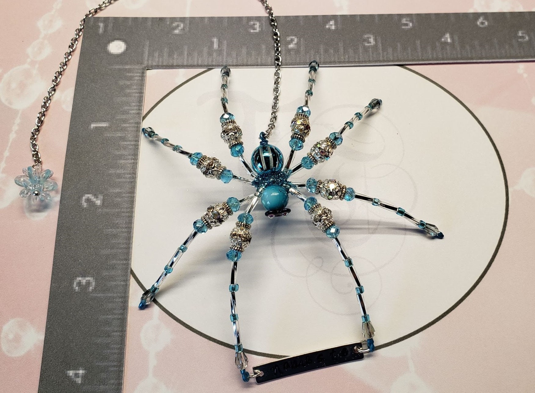 Namaste; Yoga Inspired Turquoise Spider; Good Luck Spider; Yoga Spider ...