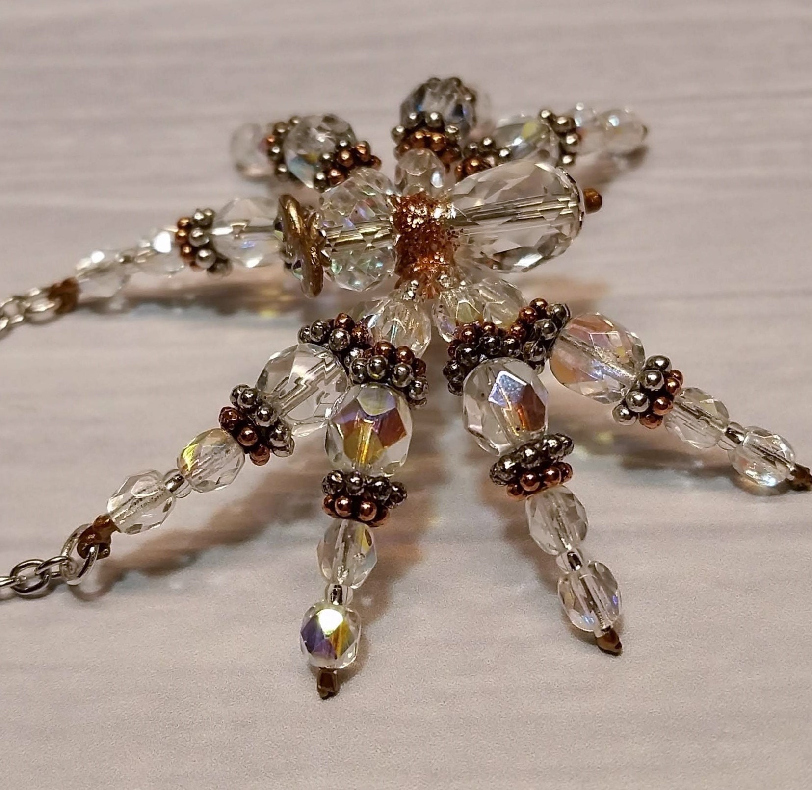 Crystal Spider Necklace; Goth Jewelry; Halloween Necklace; Handmade ...