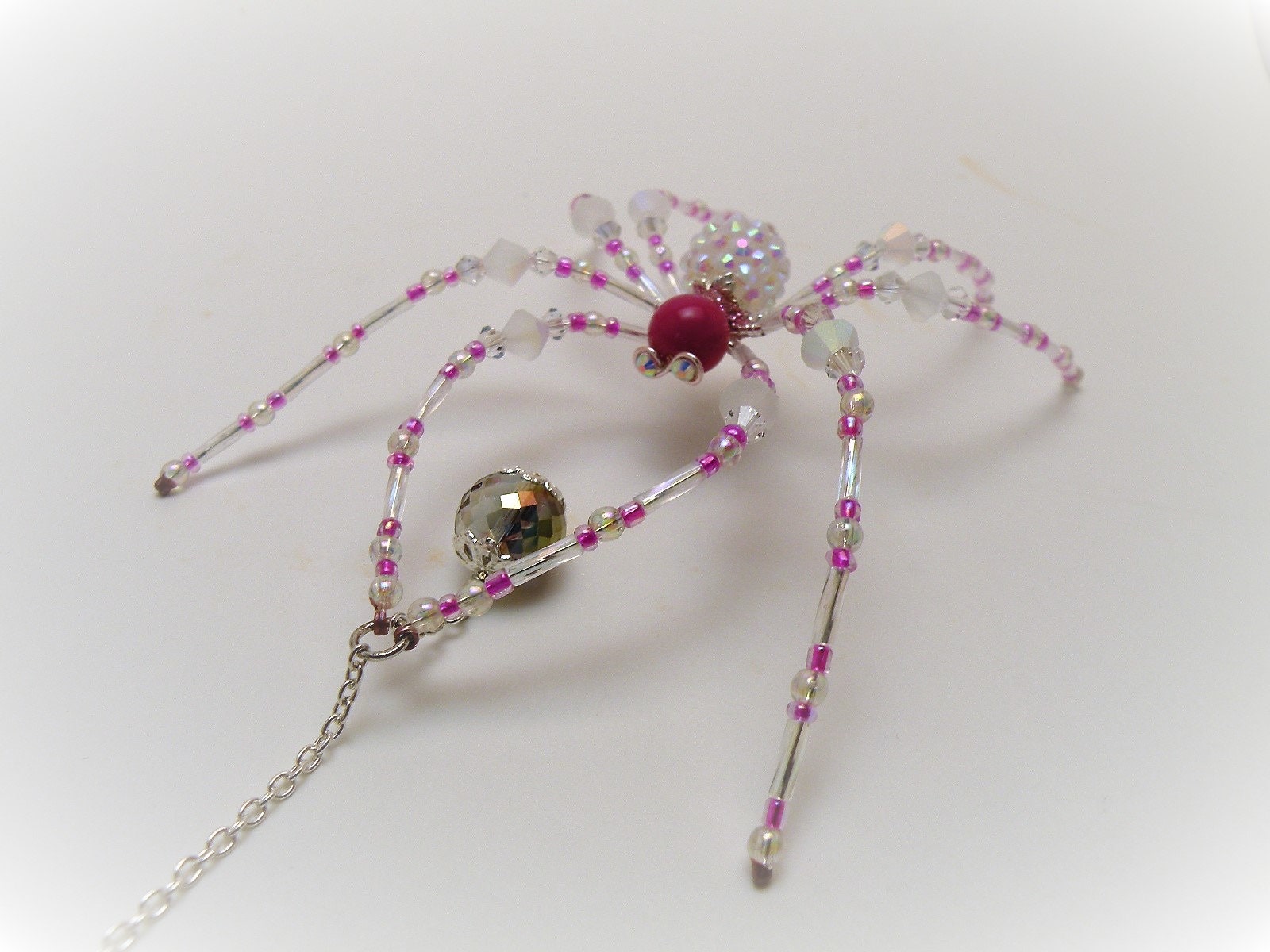 fast ship Handmade Beaded and Crystal Twisted Spider