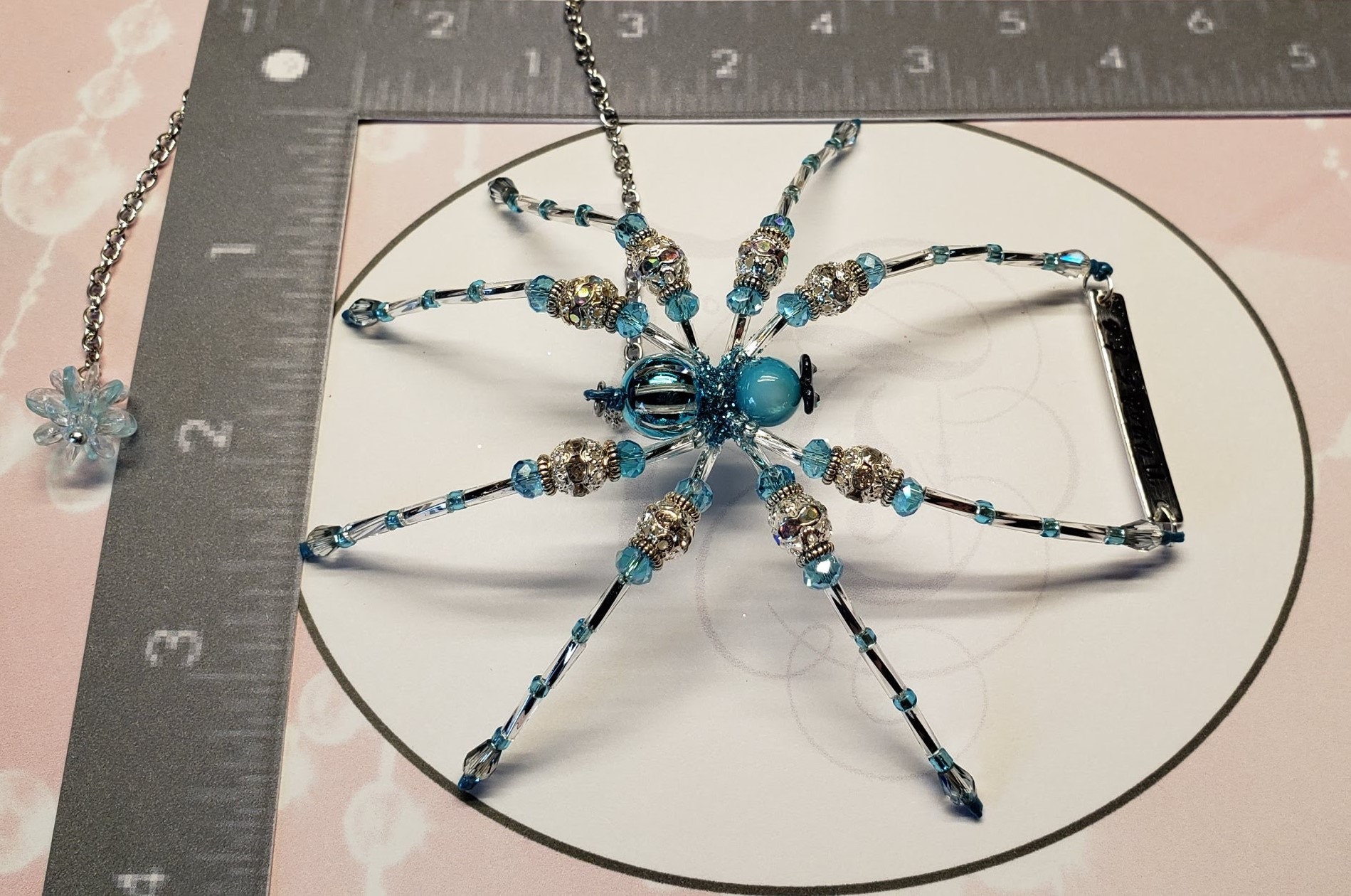 Namaste; Yoga Inspired Turquoise Spider; Good Luck Spider; Yoga Spider ...