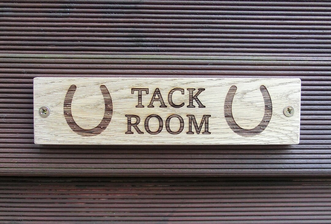 Tack Room Sign in 10mm Solid Oak - Etsy