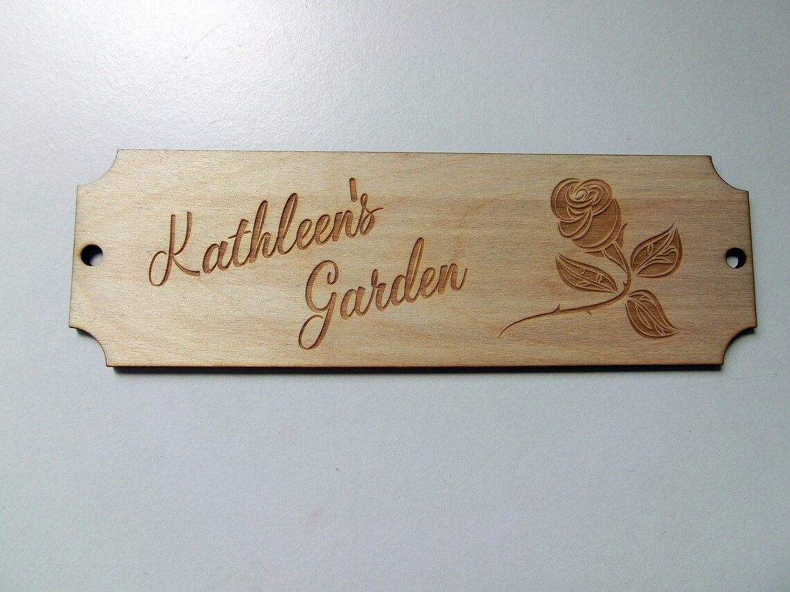 Personalised Garden Name Plaque - Etsy