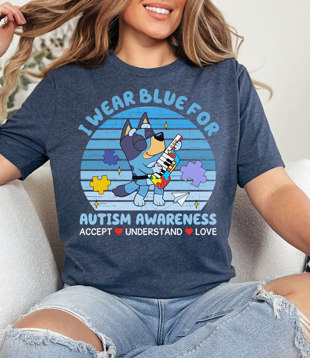 Bluey Autism Shirt, Autism Awareness Tshirt, Autistic, Neurodiversity ...