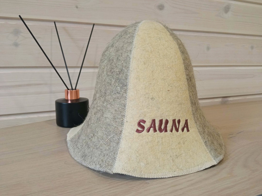 Sauna Hat With Decorative Embroidery, Felt, 100% Wool (bath Cap) - Etsy