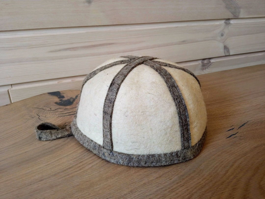 Sauna Hat, Felt, 100% Wool (bath Cap) - Etsy