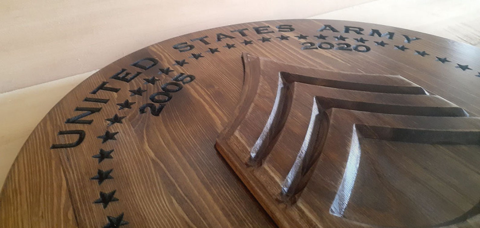 US Army NCO Series Carved Wood Plaque - Free Personalization! Veteran ...