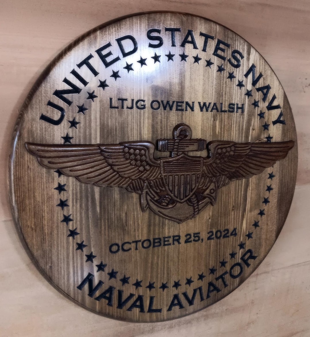 Fly High With Pride! Personalized US Naval Aviator Wings Plaque (navy ...