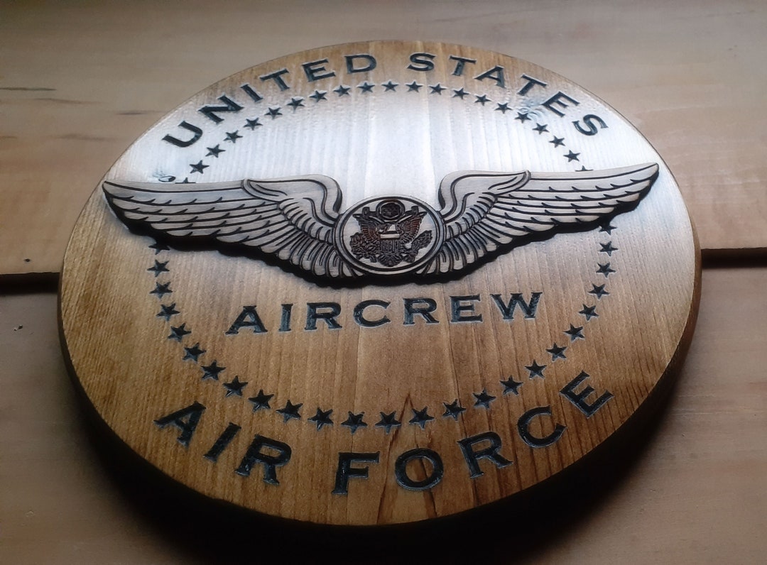 US Air Force AIRCREW Wings Plaque Free Personalization Military Signs ...