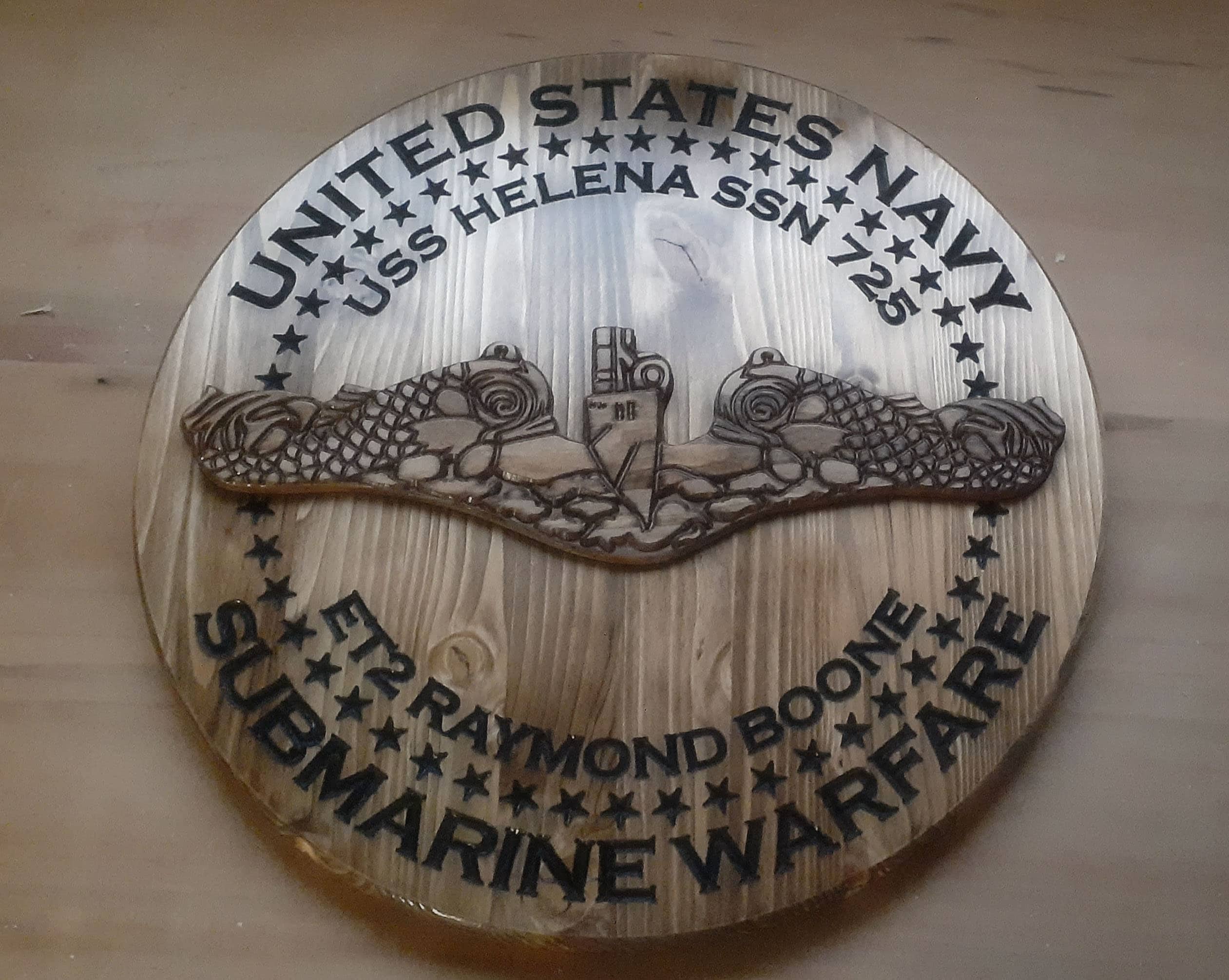 US Navy Submarine Warfare Plaque Free Customization - Etsy