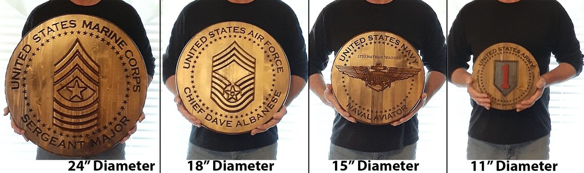 USMC Staff NCO Series Carved Wood Plaque Sergeant Major | Etsy