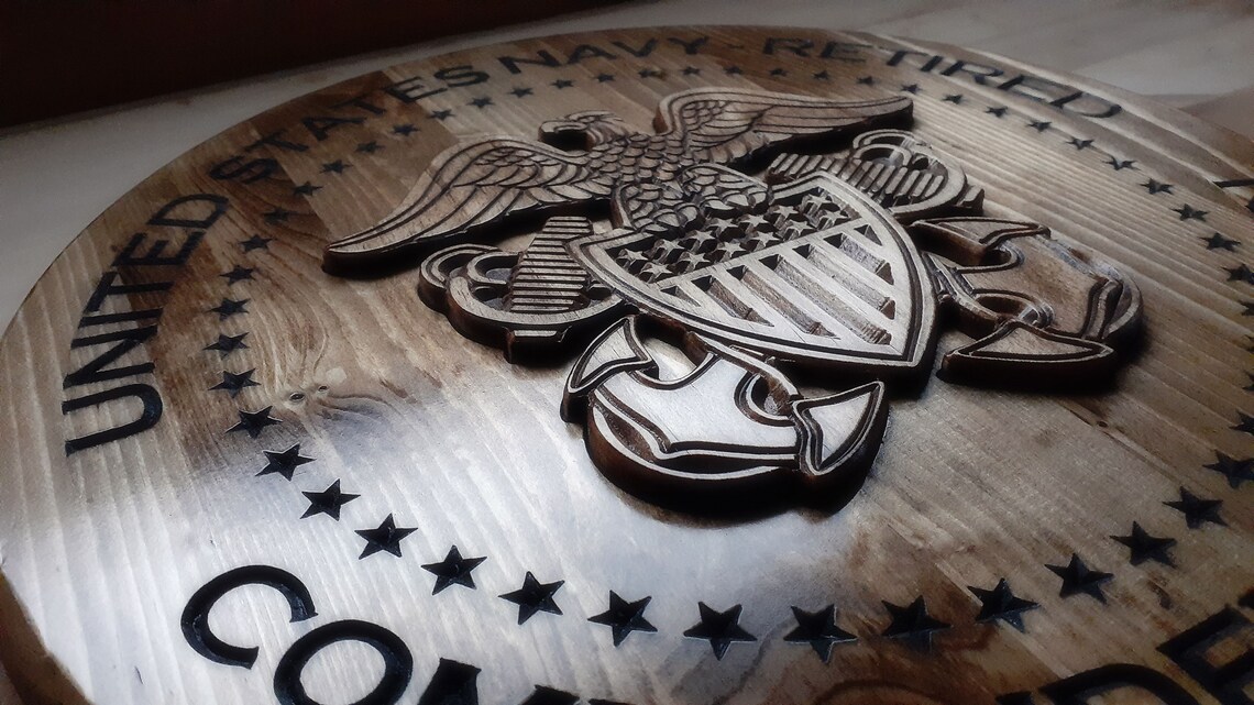 US Navy Officer's Crest Free Customization Navy Officer - Etsy