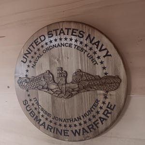 US Navy Submarine Warfare Plaque - Free Customization! Military Signs ...