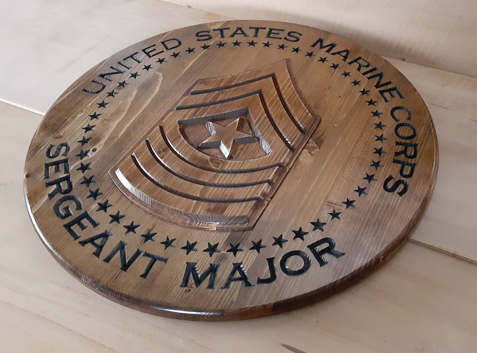 USMC Staff NCO Series Carved Wood Plaque Sergeant Major - Etsy