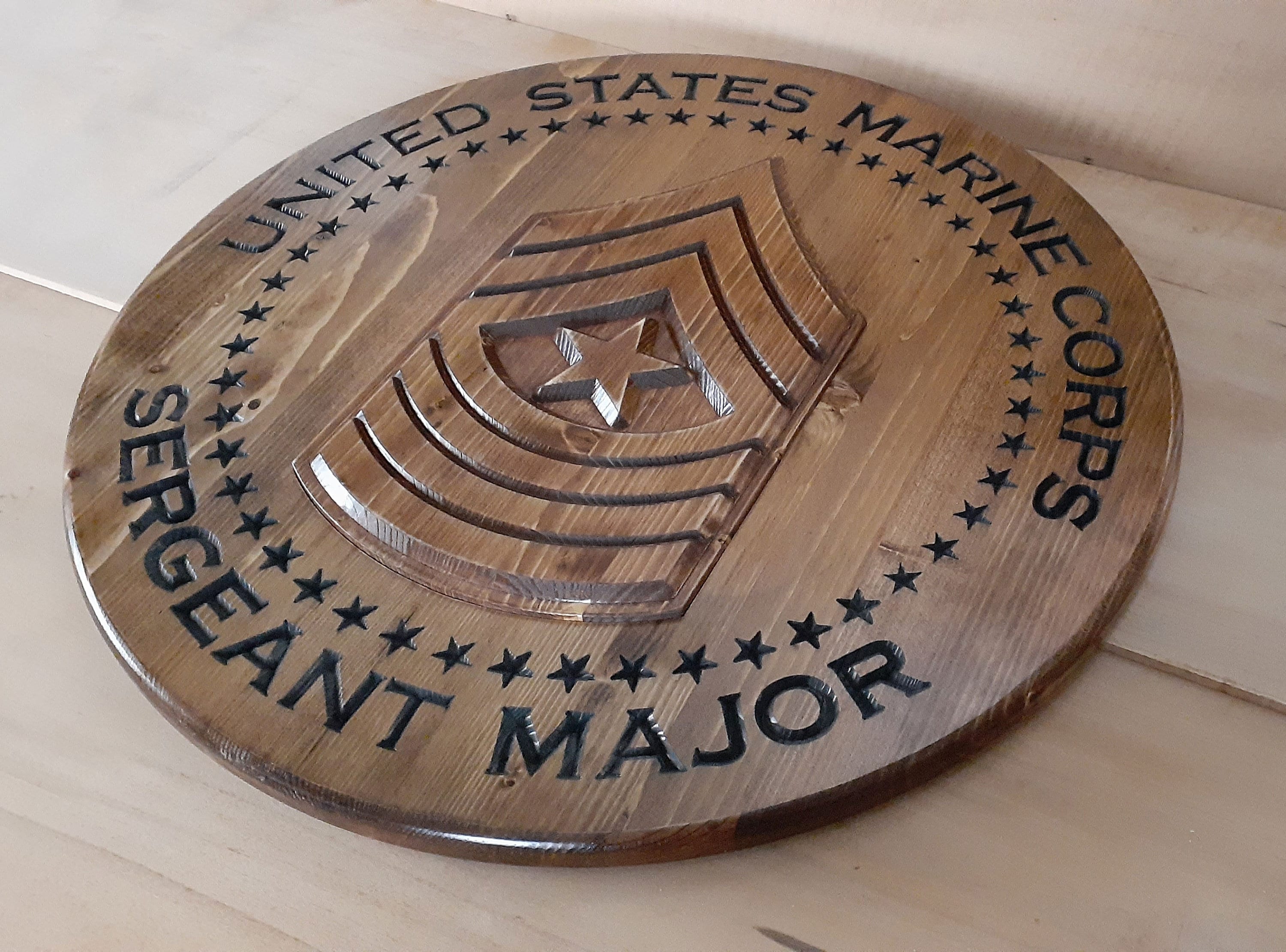 USMC Staff NCO Series Carved Wood Plaque Sergeant Major - Etsy