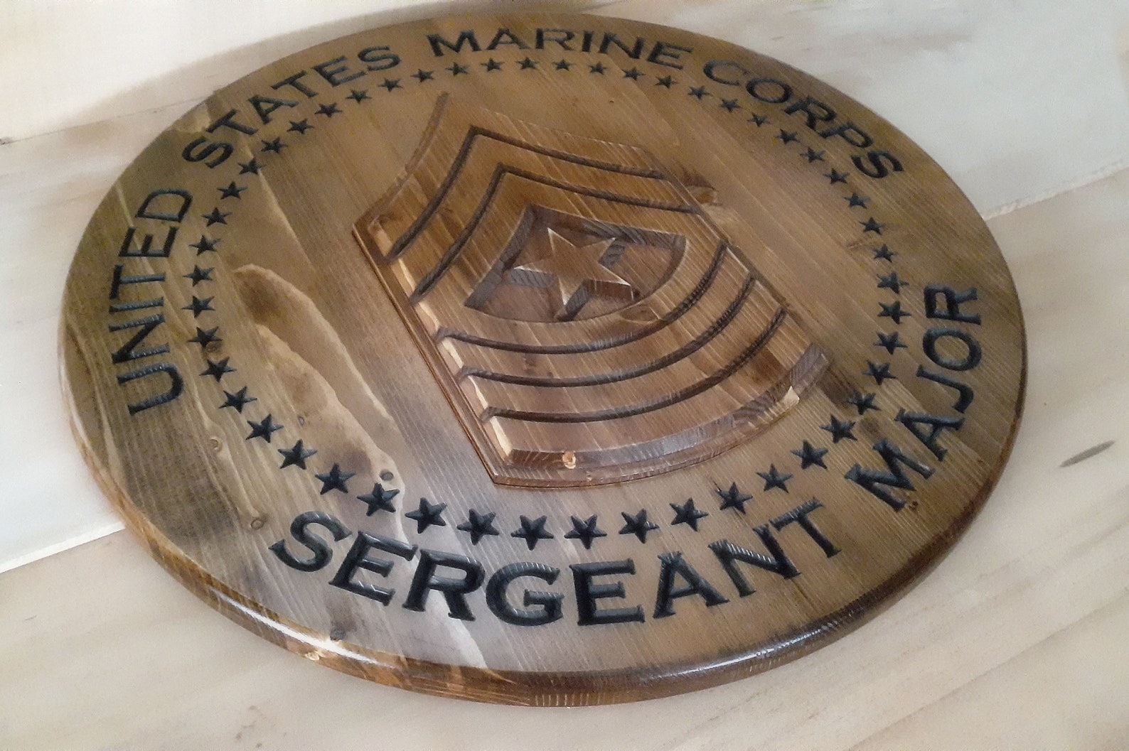 USMC Staff NCO Series Carved Wood Plaque Sergeant Major - Etsy