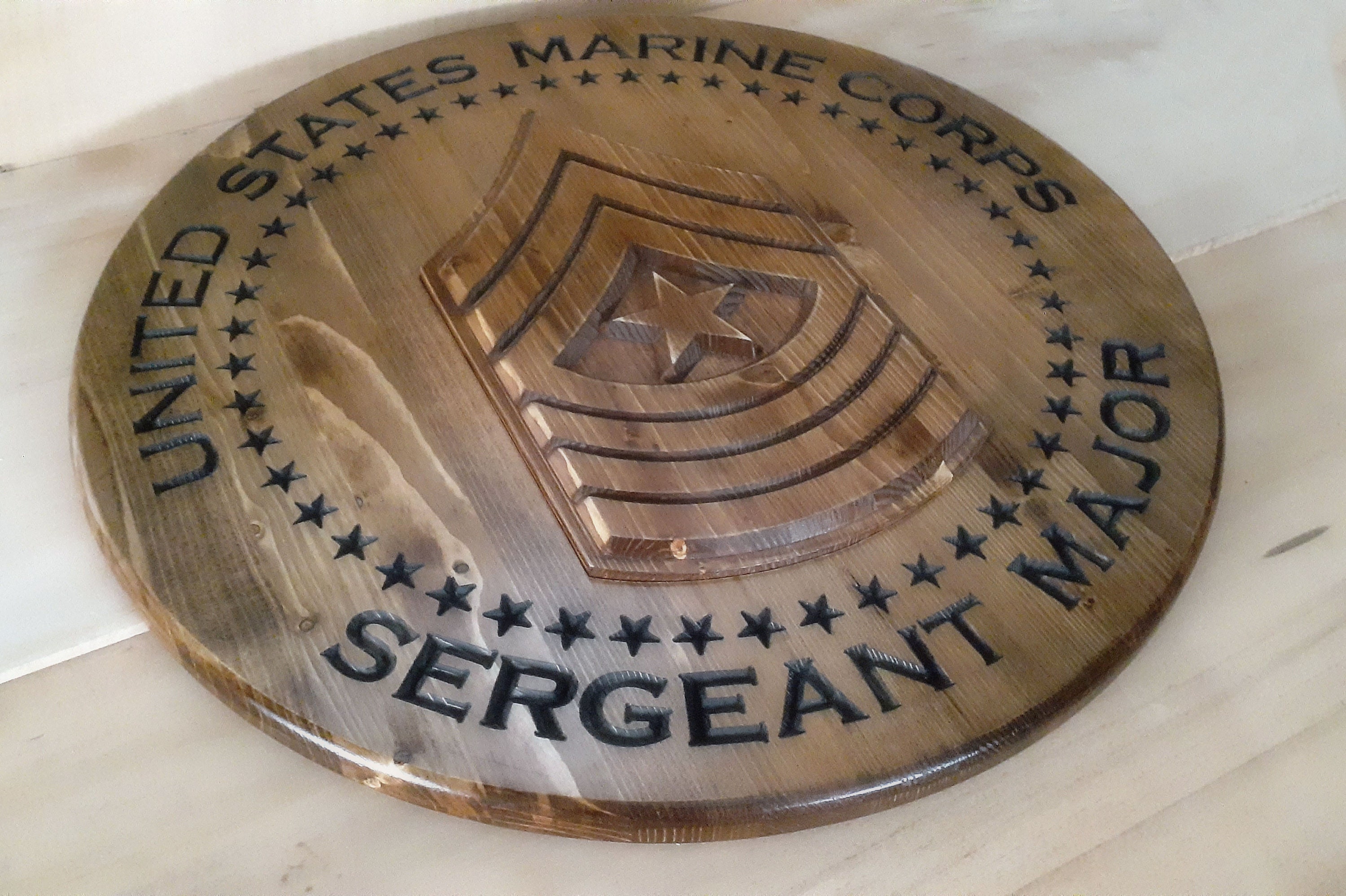 USMC Staff NCO Series Carved Wood Plaque Sergeant Major | Etsy