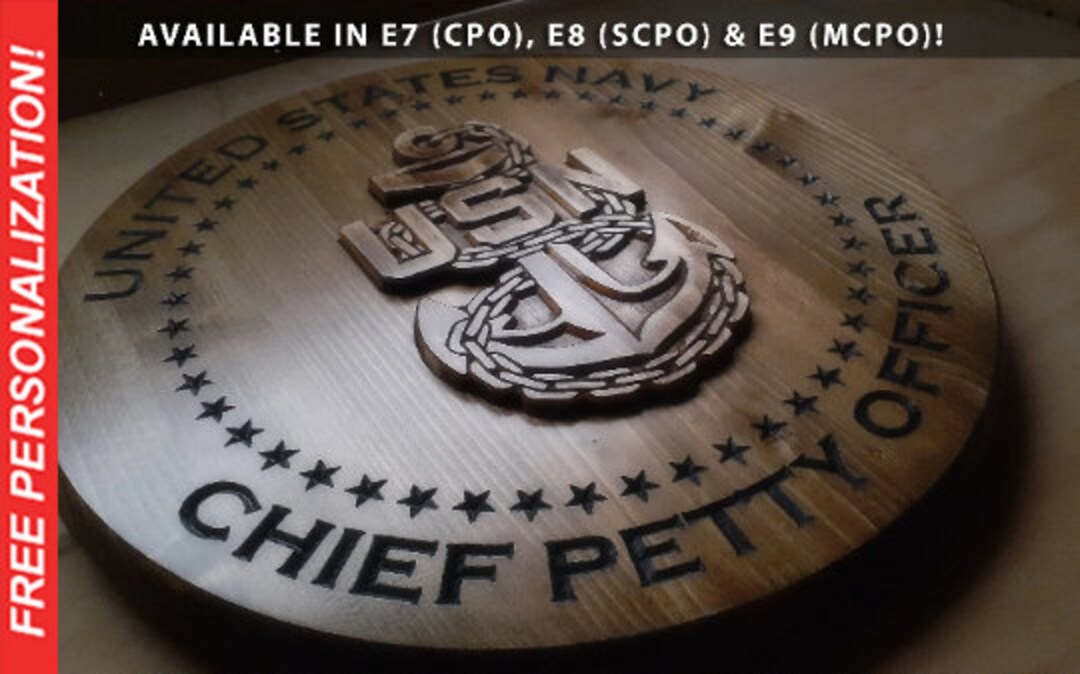 US Navy Chief Petty Officer Plaques - Chief Petty Officer Promotion ...