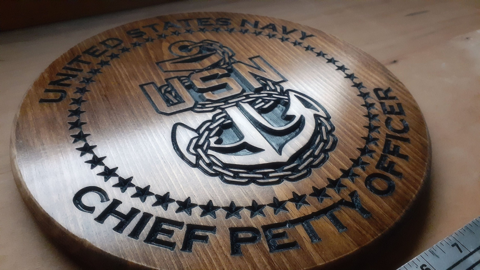 Custom Us Navy Chief Petty Officer Plaques Veteran Made In The Usa Etsy