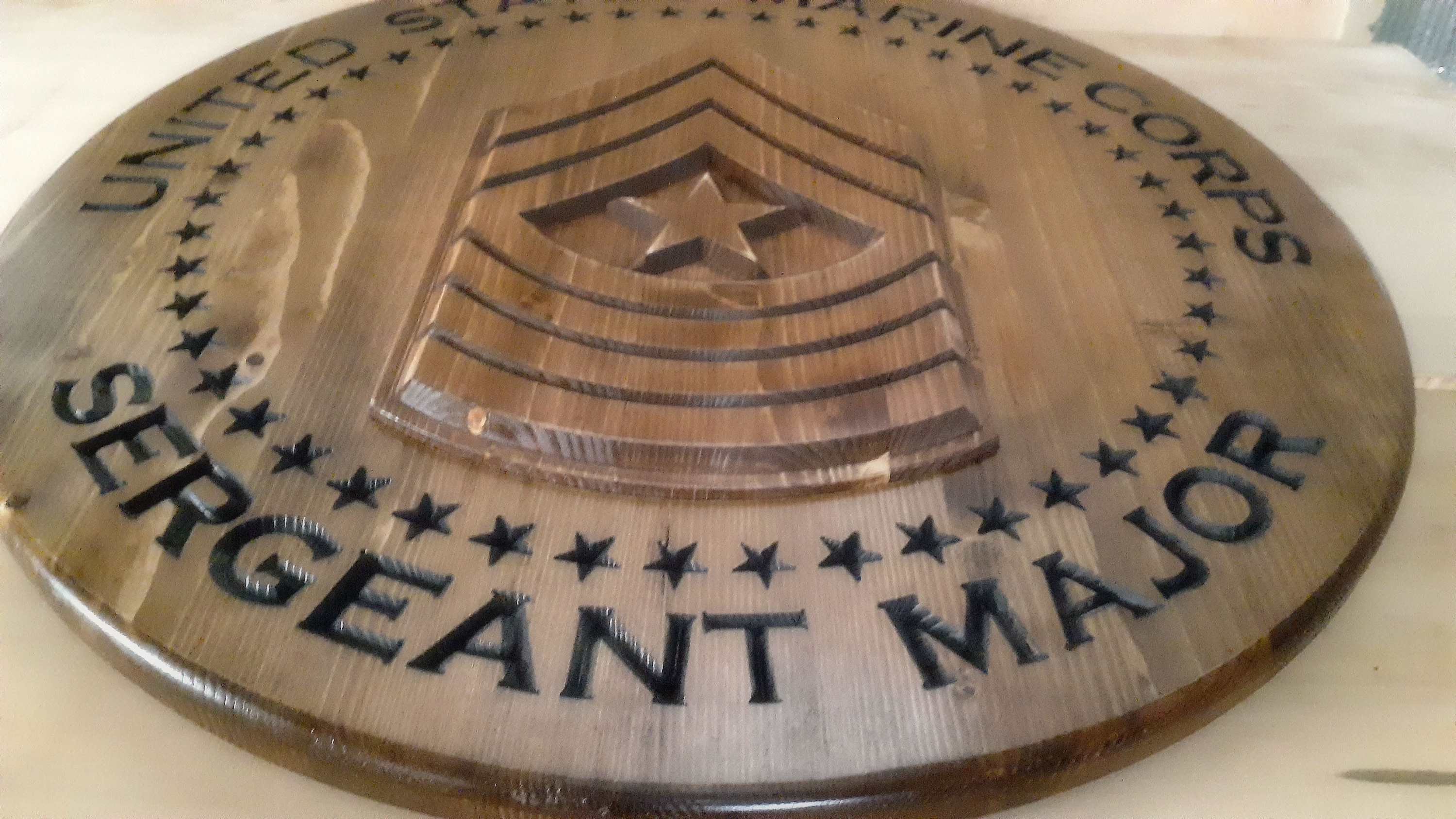 USMC Staff NCO Series Carved Wood Plaque Sergeant Major - Etsy