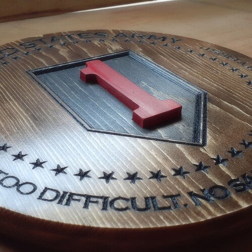 US Army 1st Infantry Big Red One Commemorative Plaque | Etsy