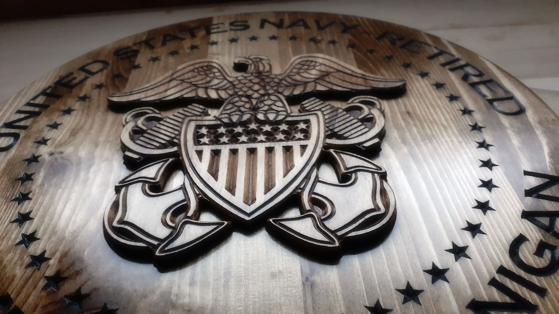 US Navy Officer's Crest Free Customization Navy Officer - Etsy