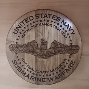 US Navy Submarine Warfare Plaque - Free Customization! Military Signs ...