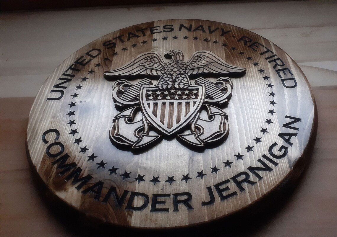 US Navy Officer's Crest Free Customization Navy Officer - Etsy