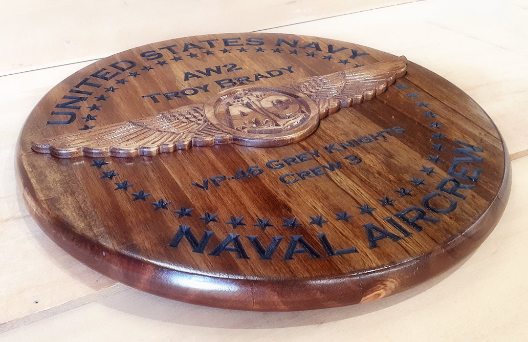 US Naval Aircrew Wings Plaque Military Signs and Veteran - Etsy