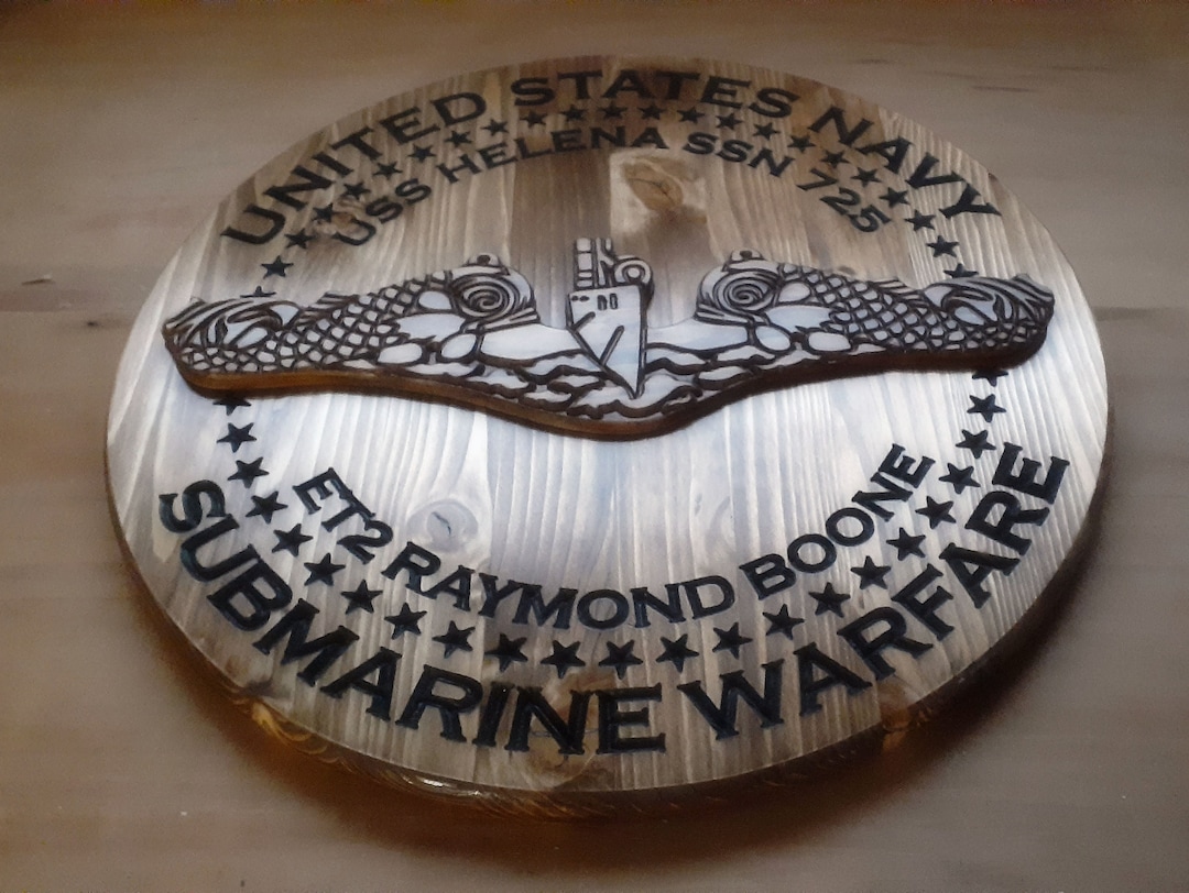 US Navy Submarine Warfare Plaque - Free Customization! Military Signs ...