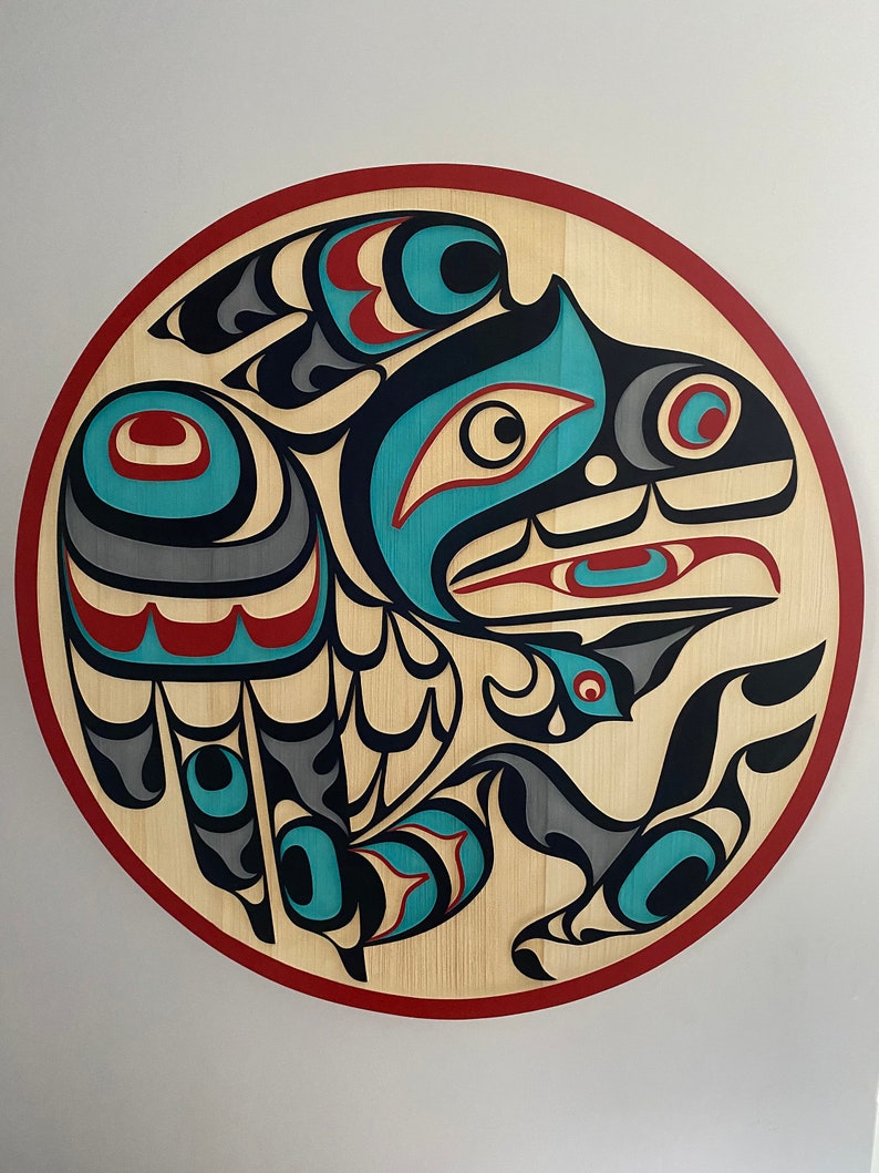 CUSTOM ORDER 36 Sandblasted Cedar Raven Panel by Trevor | Etsy