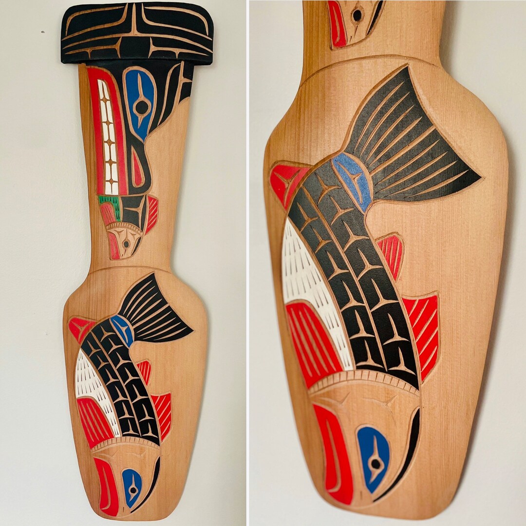 NORTHWEST COAST First Nations 25 Bear and Salmon Paddle by Neil Baker ...