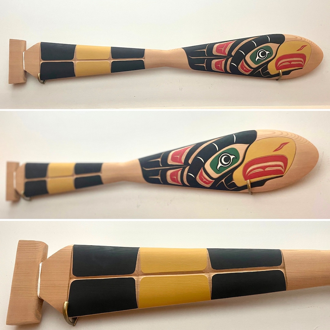 Northwest Coast 3ft Eagle Paddle, Oar by Ross Henderson, Kwakwakawakw ...