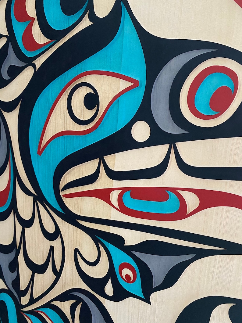 CUSTOM ORDER 36 Sandblasted Cedar Raven Panel by Trevor | Etsy