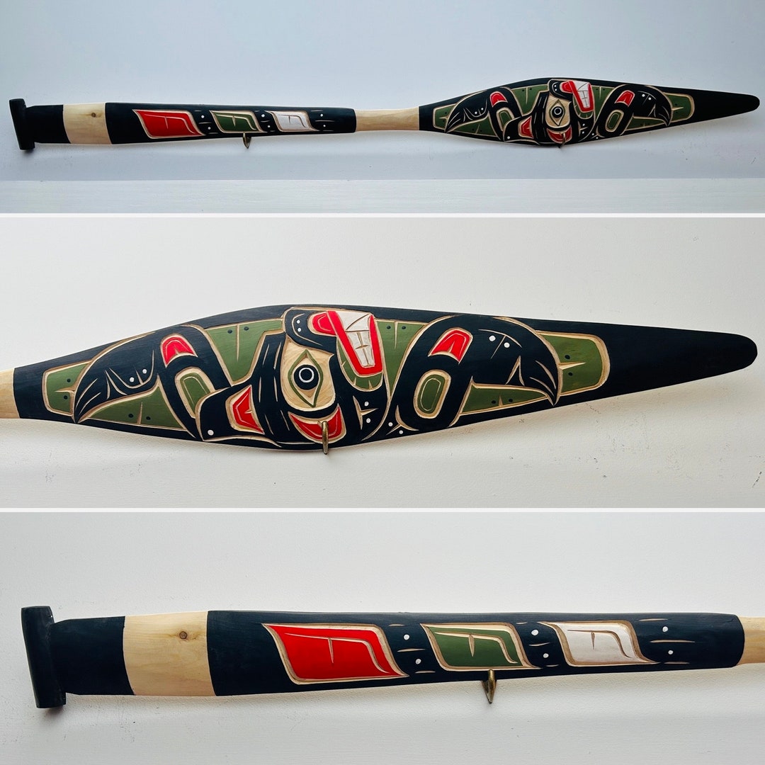NORTHWEST COAST First Nations 62 Yellow Cedar WOLF Paddle, Oar by ...