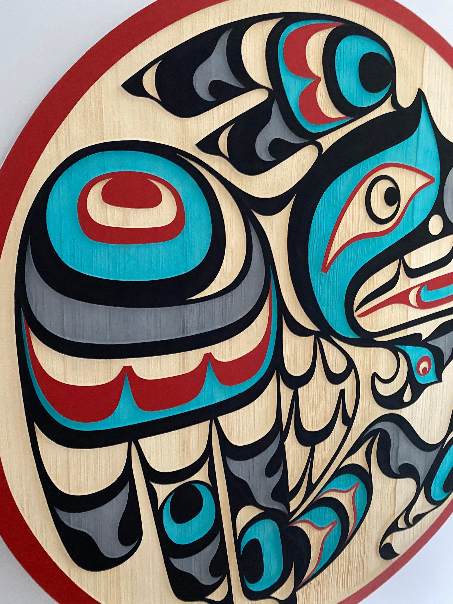 CUSTOM ORDER 36 Sandblasted Cedar Raven Panel by Trevor | Etsy