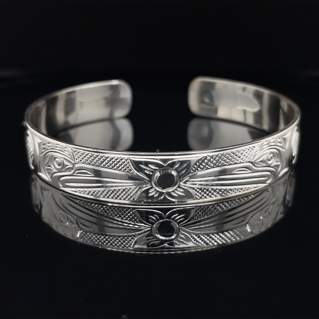 NORTHWEST COAST First Nations Hummingbird Silver Bracelet - Etsy UK