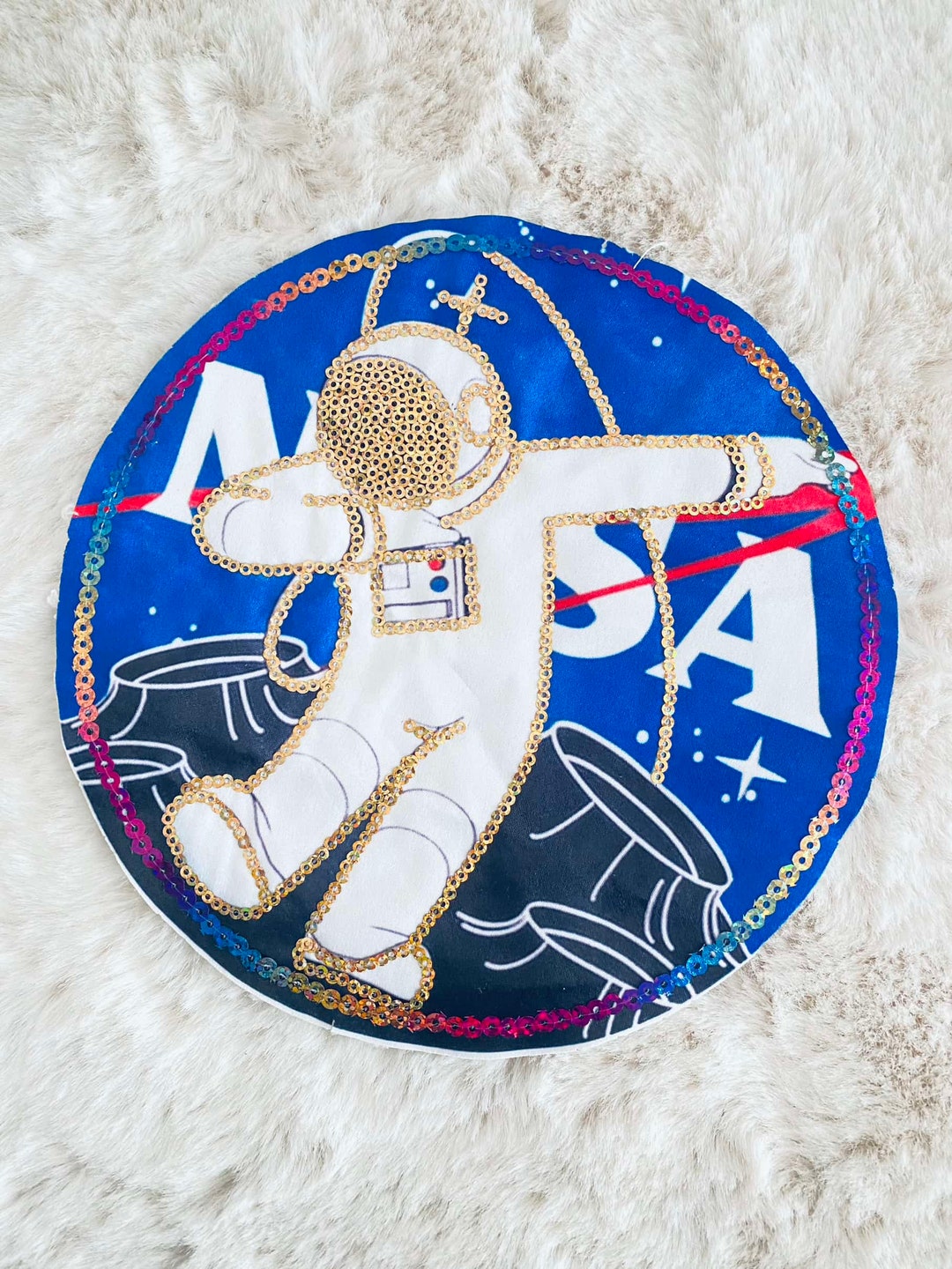 Sequin Patch to Sew on Original Nasa Logo Astronaut Patches, Rocket ...