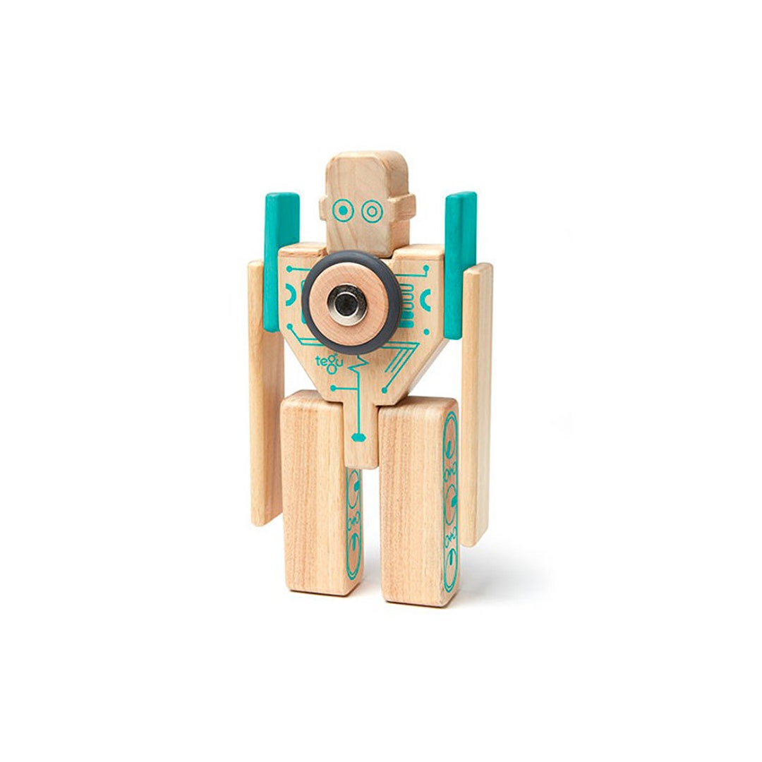 Wood Robot Robot Wooden Toys Magnet Wooden Building Blocks Magnetic ...