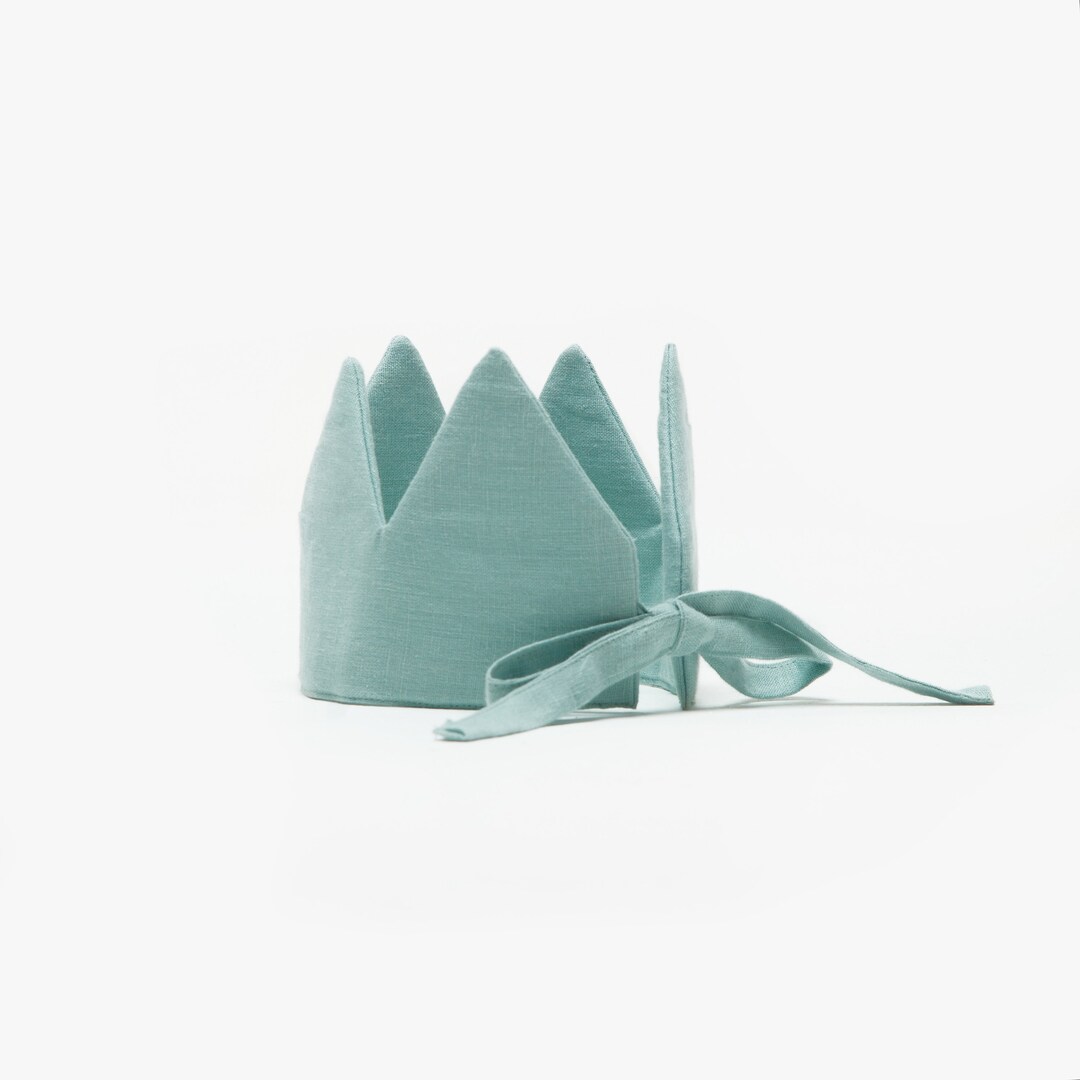 Birthday Crown Natural Linen Birthday Play Crown Kids - Etsy