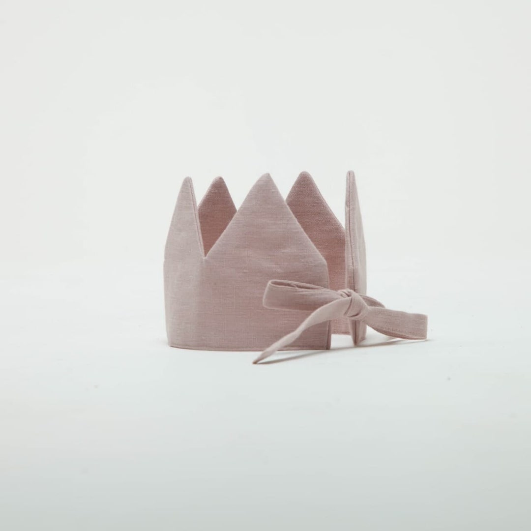 Birthday Crown Natural Linen Birthday Play Crown Kids - Etsy