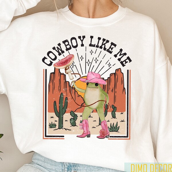 Retro Cowboy Frog T Shirt - Etsy