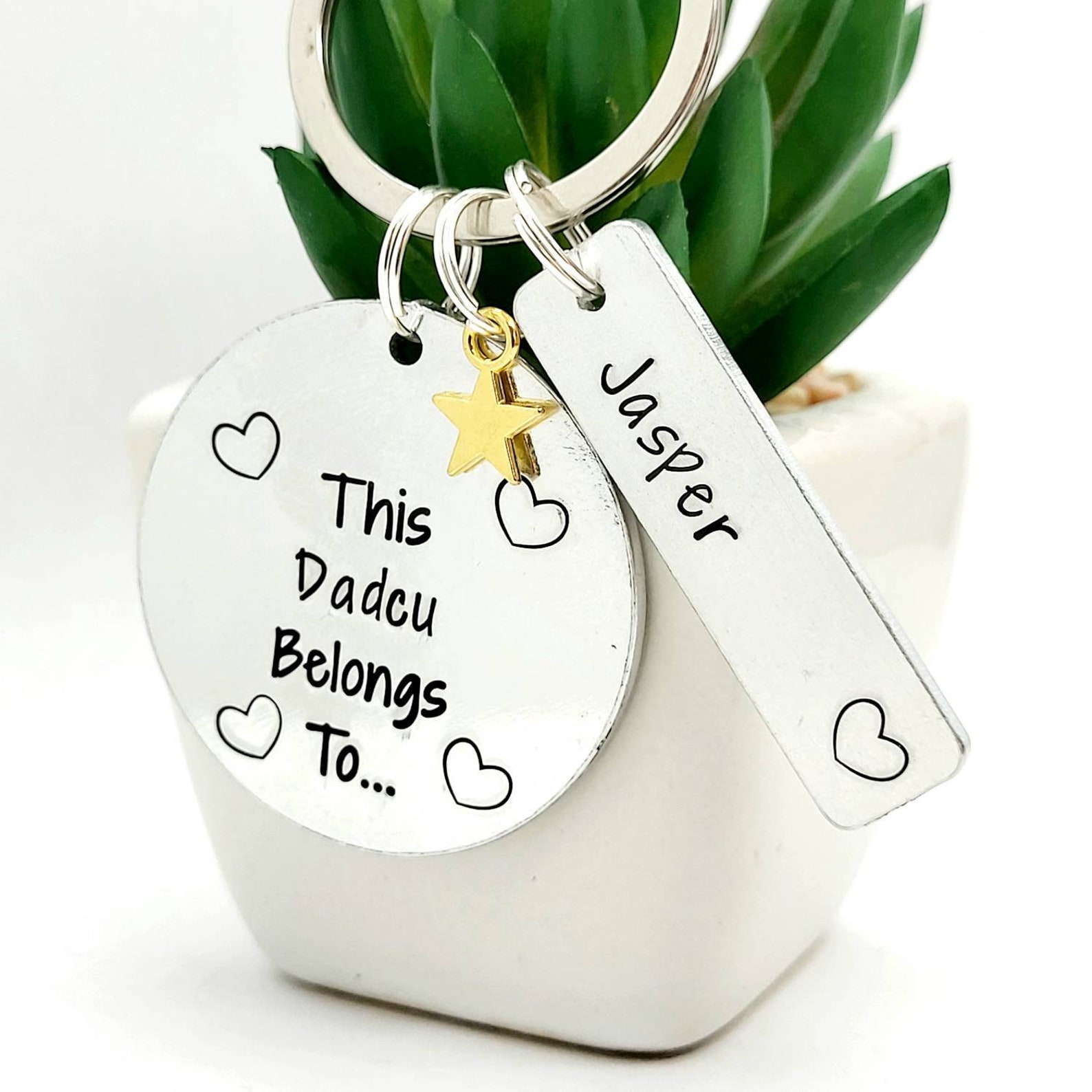 This Dadcu Belongs to Personalised Keyring. Welsh Grandad Gift - Etsy UK