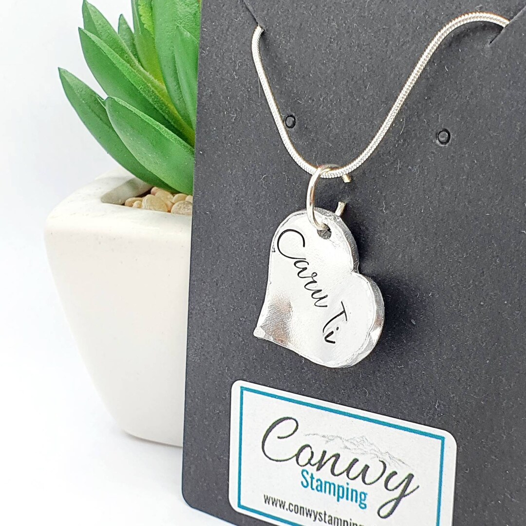 Caru Ti Welsh Love You Necklace. Cymraeg Language Gift for Mother ...