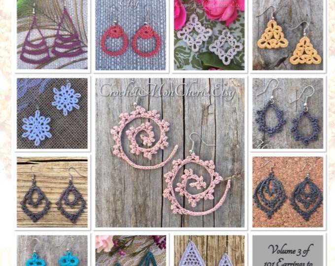 Crochet Earring Patterns Volume 3: 25 More Crochet Earrings - Etsy