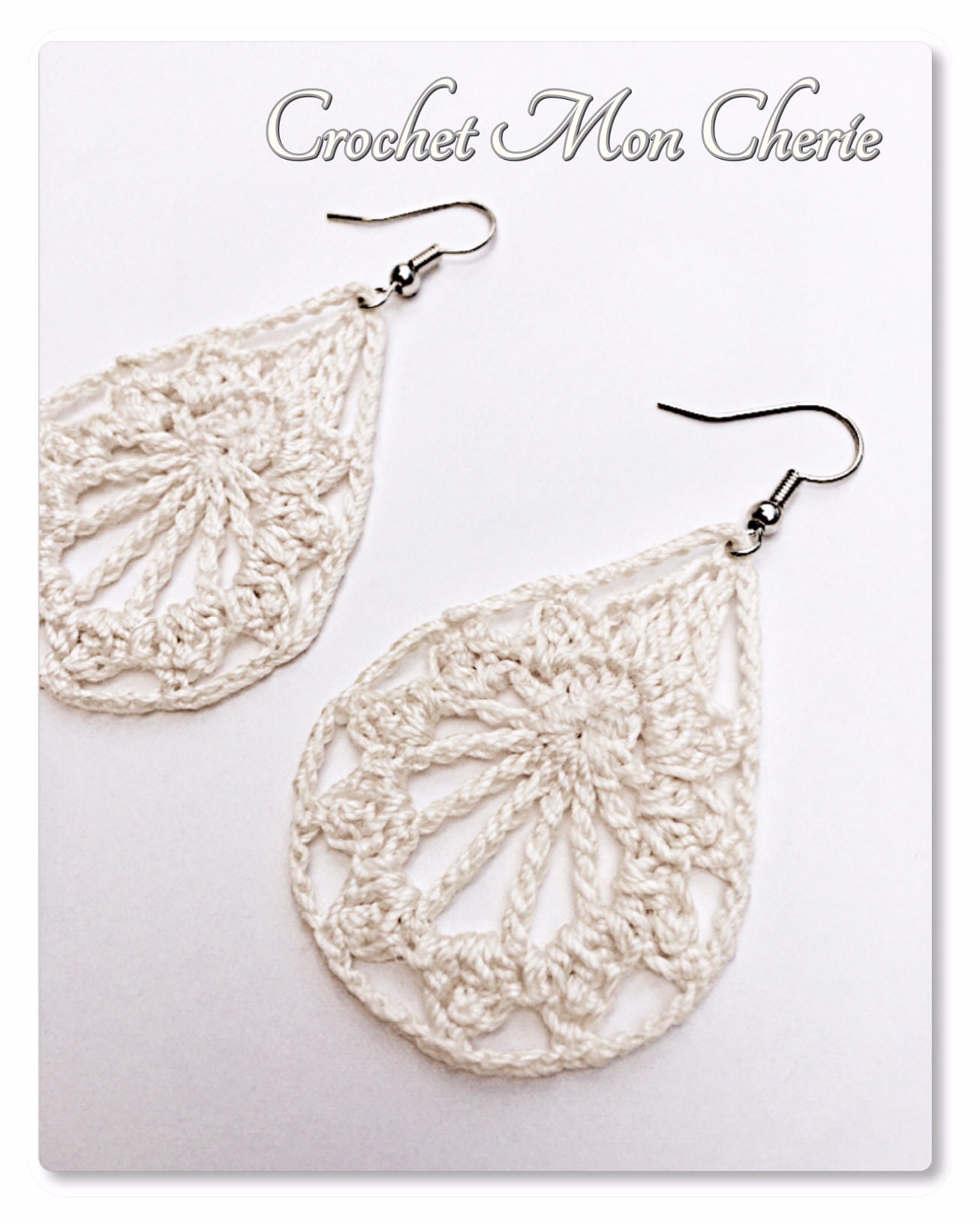 Instant Download Crochet Earring Pattern : Encased Ruffle Drop Earrings ...