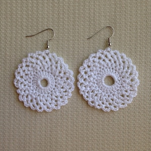 Crochet Earrings PATTERN : Lace Circle Earring Design - Instant ...