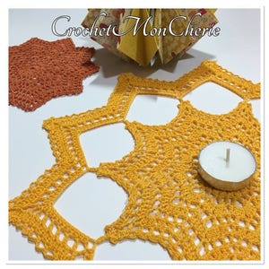 Crochet Doily PATTERN: Suddenly Sunshine Doily - Instant Download PDF ...