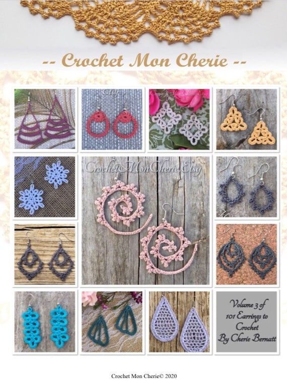 Crochet Earring Patterns Volume 3: 25 More Crochet Earrings - Etsy