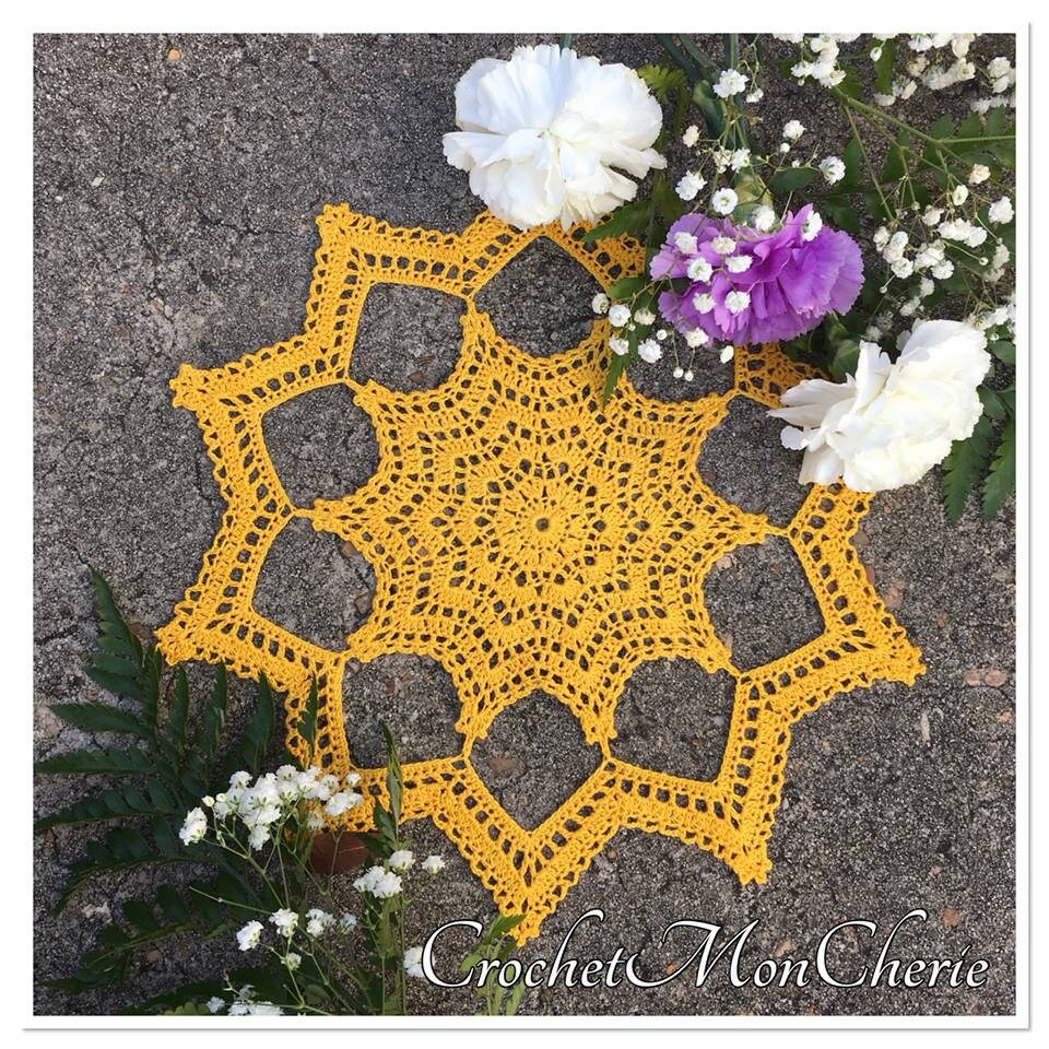 Crochet Doily PATTERN: Suddenly Sunshine Doily Instant | Etsy
